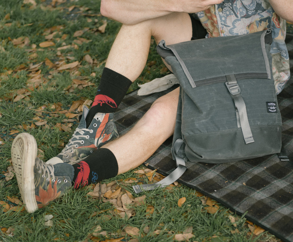 Flap Pack Charcoal Waxed Canvas – Tchoup Industries