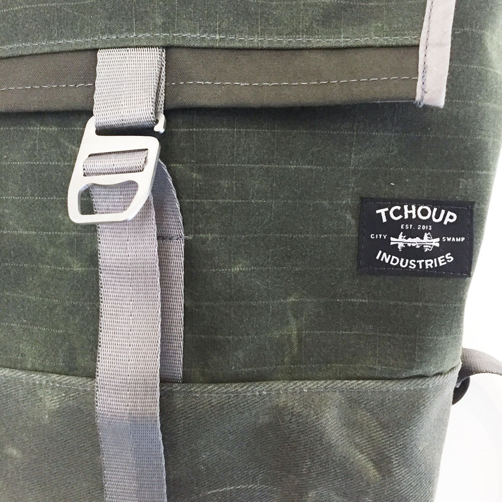 Flap Pack Olive Waxed Canvas – Tchoup Industries