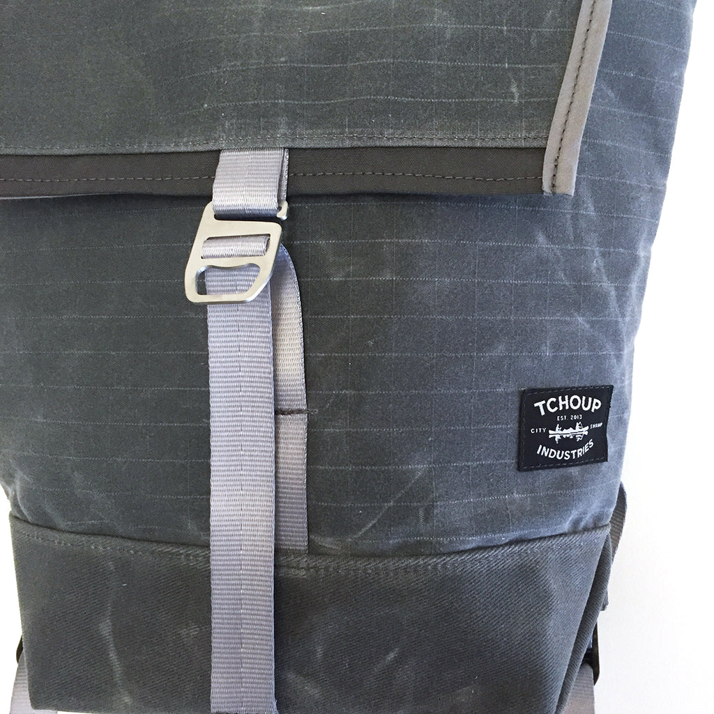 Flap Pack Charcoal Waxed Canvas – Tchoup Industries